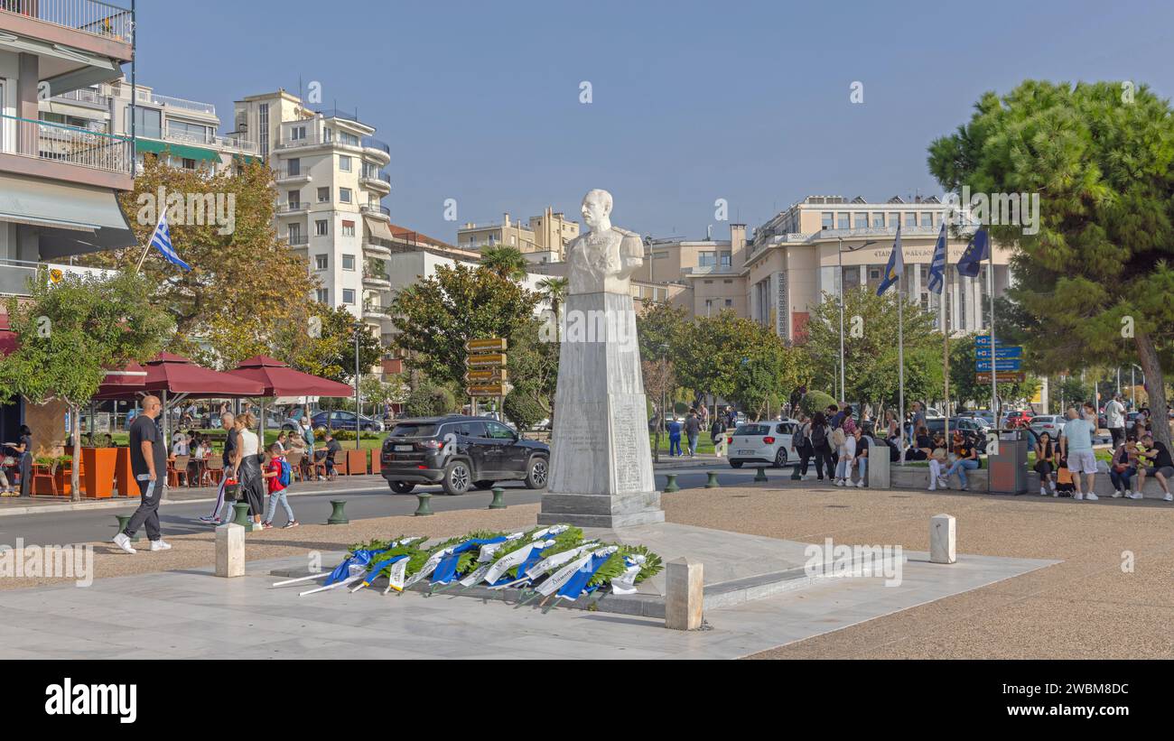 Thessaloniki, Greece - October 22, 2023: Bust of Admiral Votsis in ...