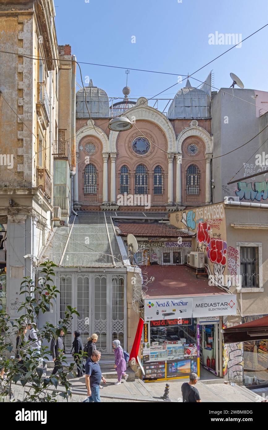 Istanbul, Turkey - October 20, 2023: Entrance to Ashkenazi Jews ...