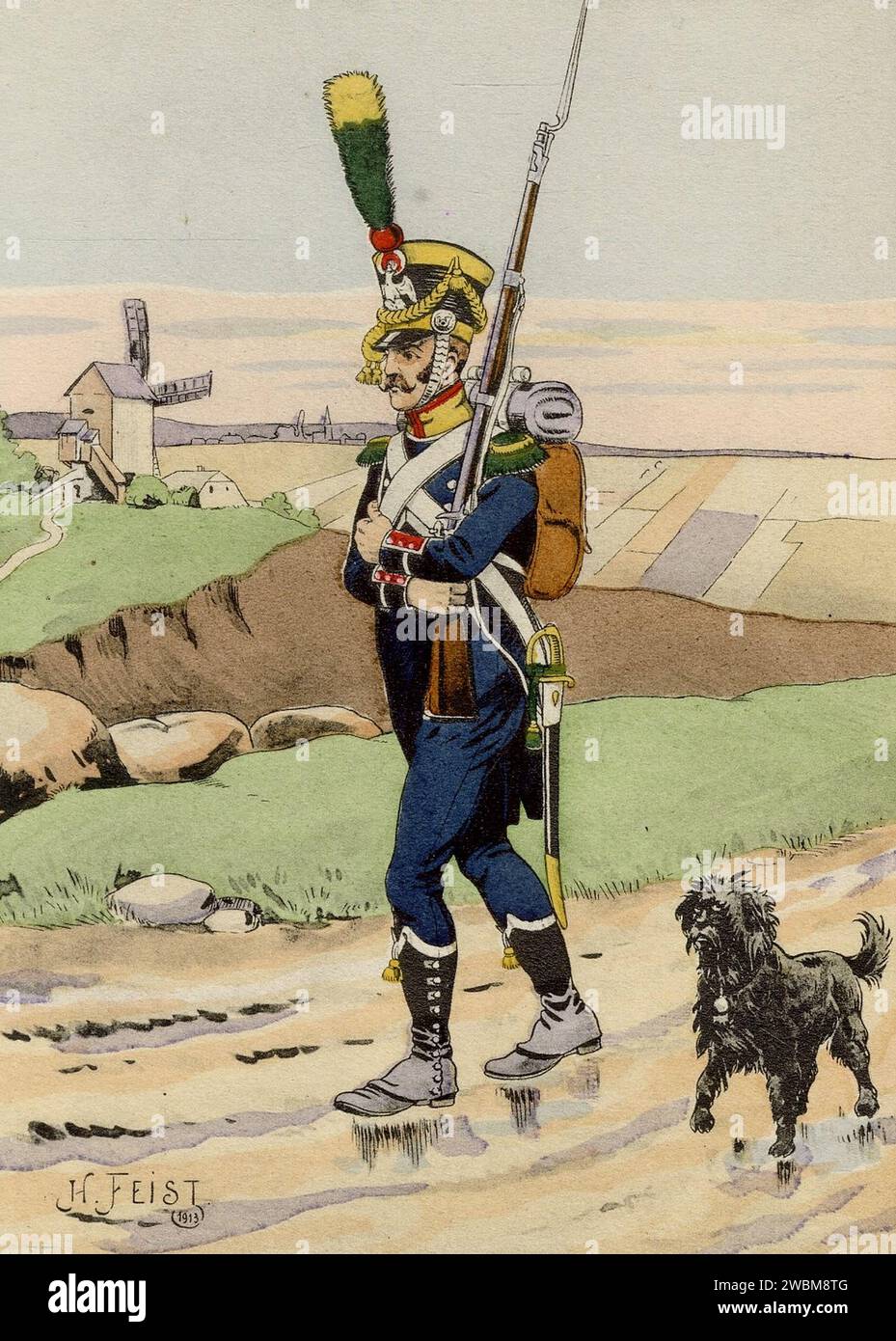 Le 27e Léger - Voltigeur - grande tenue en 1809 Stock Photo - Alamy