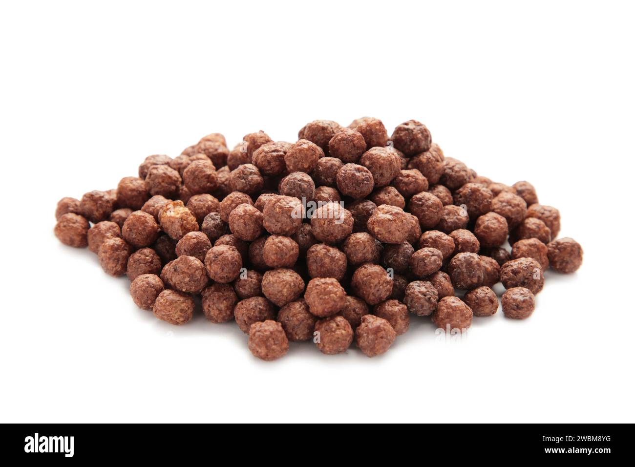 Chocolate corn balls isolated on white background Stock Photo - Alamy