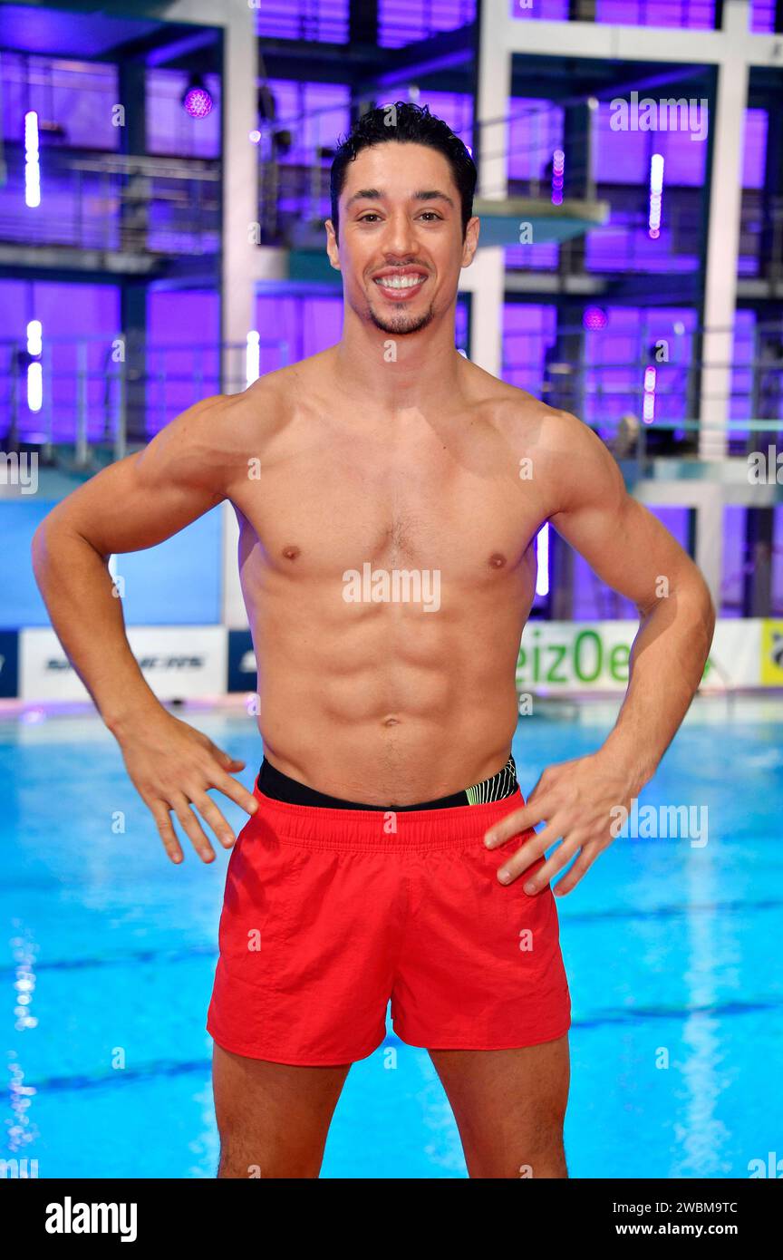 Rene Casselly beim Photocall zur Fernsehshow RTL Turmspringen aus der ...