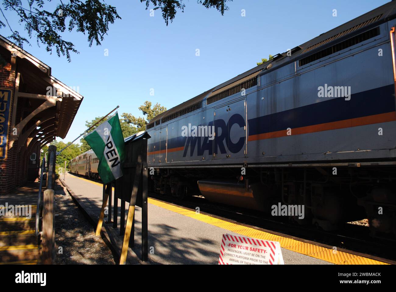 A photo of a MARC train at the Gaithersburg, MD train station Stock ...