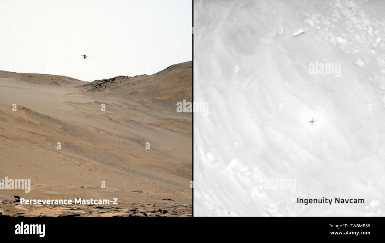 This video combines two perspectives of the 59th flight of NASA's ...