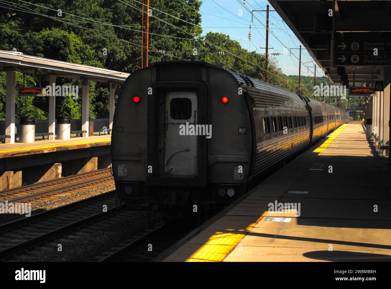 A photo of an Amtrak Northeast Regional train at the BWI train station ...