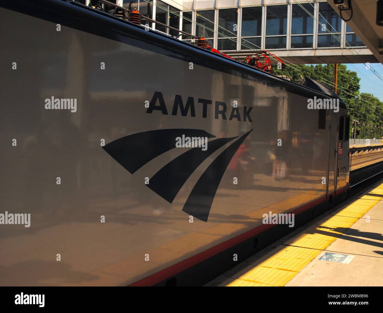 A photo of an Amtrak Northeast Regional train at the BWI train station ...