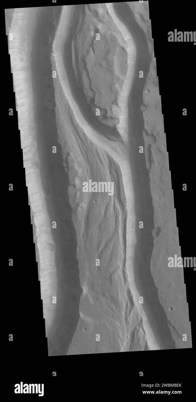 VIS image shows Shalbatana Vallis channel in Xanthe Terra, Mars, carved ...