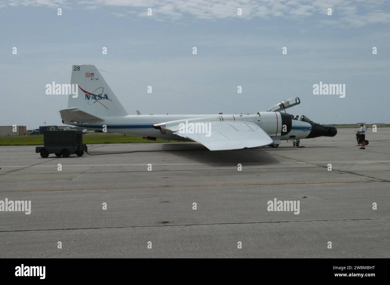 The WB-57F aircraft at Patrick AFB carries the WAVE system to image ...