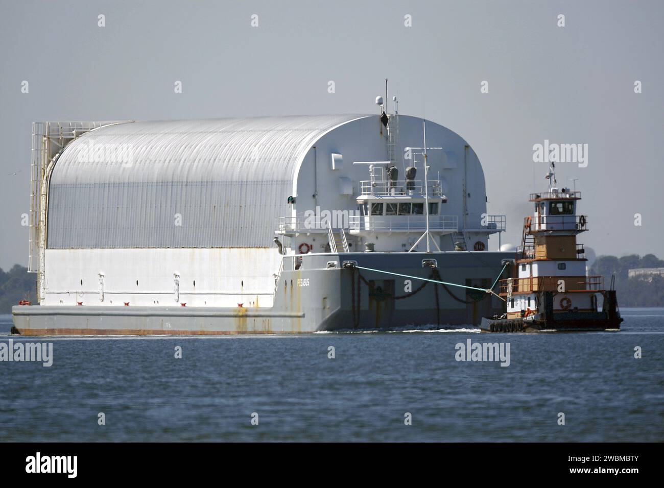 The Pegasus barge delivered External Tank-136 from Michoud Assembly ...