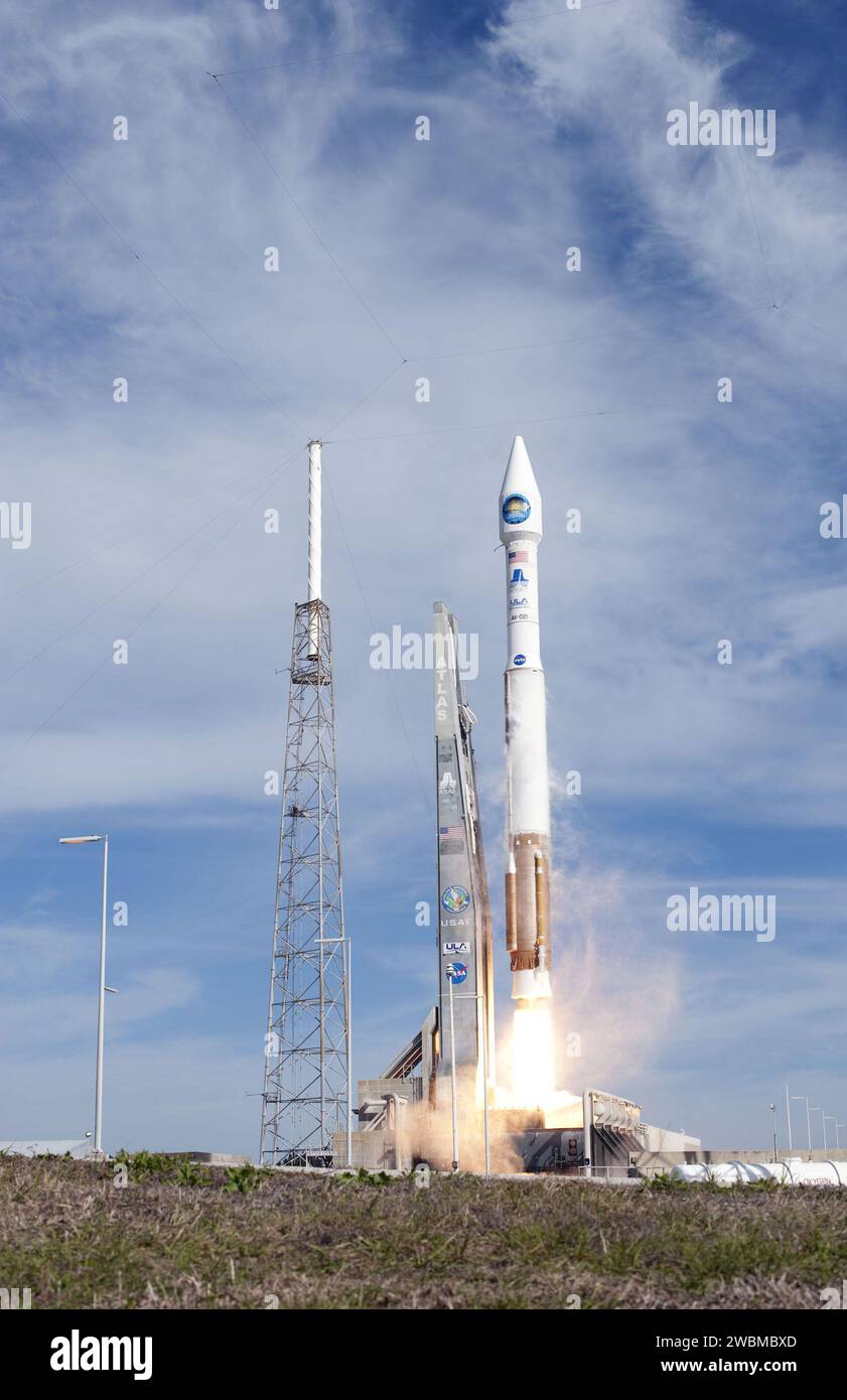 CAPE CANAVERAL, Fla. – The United Launch Alliance Atlas V rocket carrying NASA's Solar Dynamics ...