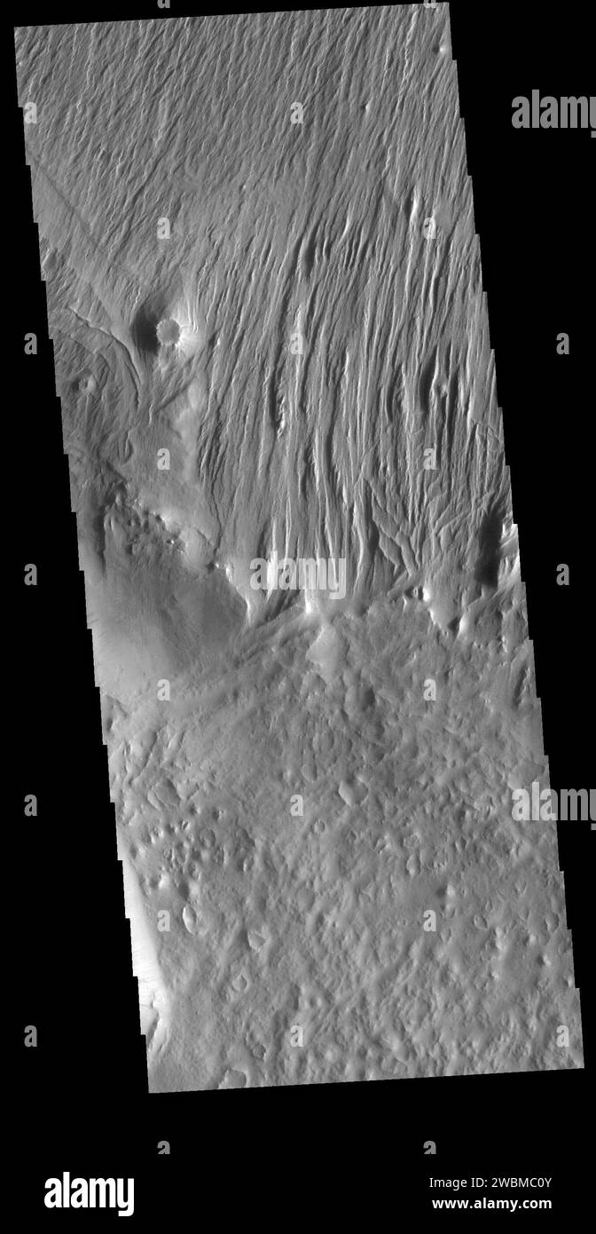 Located east of Eumenides Dorsum, this VIS image contains evidence of ...