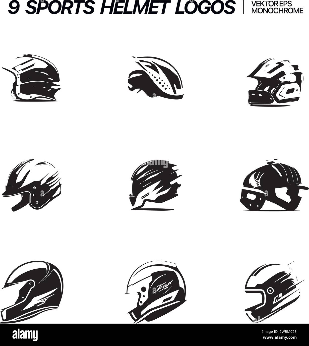 Helmet icons set illustration. contain such icons as helmet bike ...