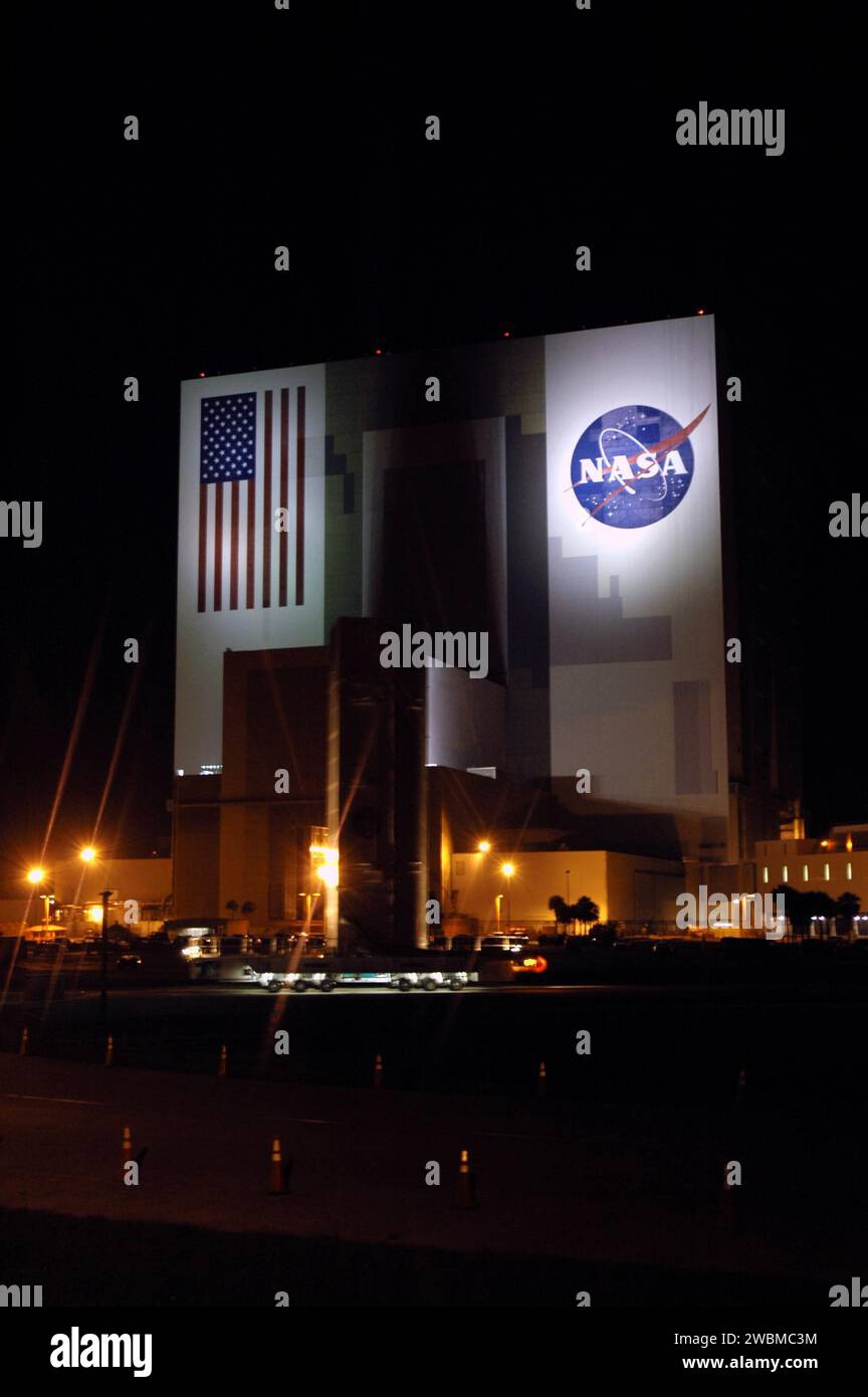 KENNEDY SPACE CENTER, FLA. - In the dark before dawn, the payloads that ...
