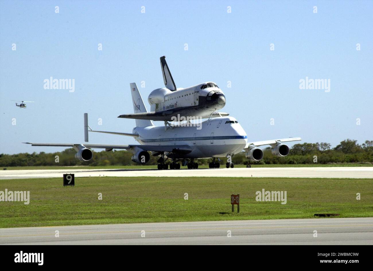 KENNEDY SPACE CENTER, FLA. -- The orbiter Columbia, atop a Shuttle ...