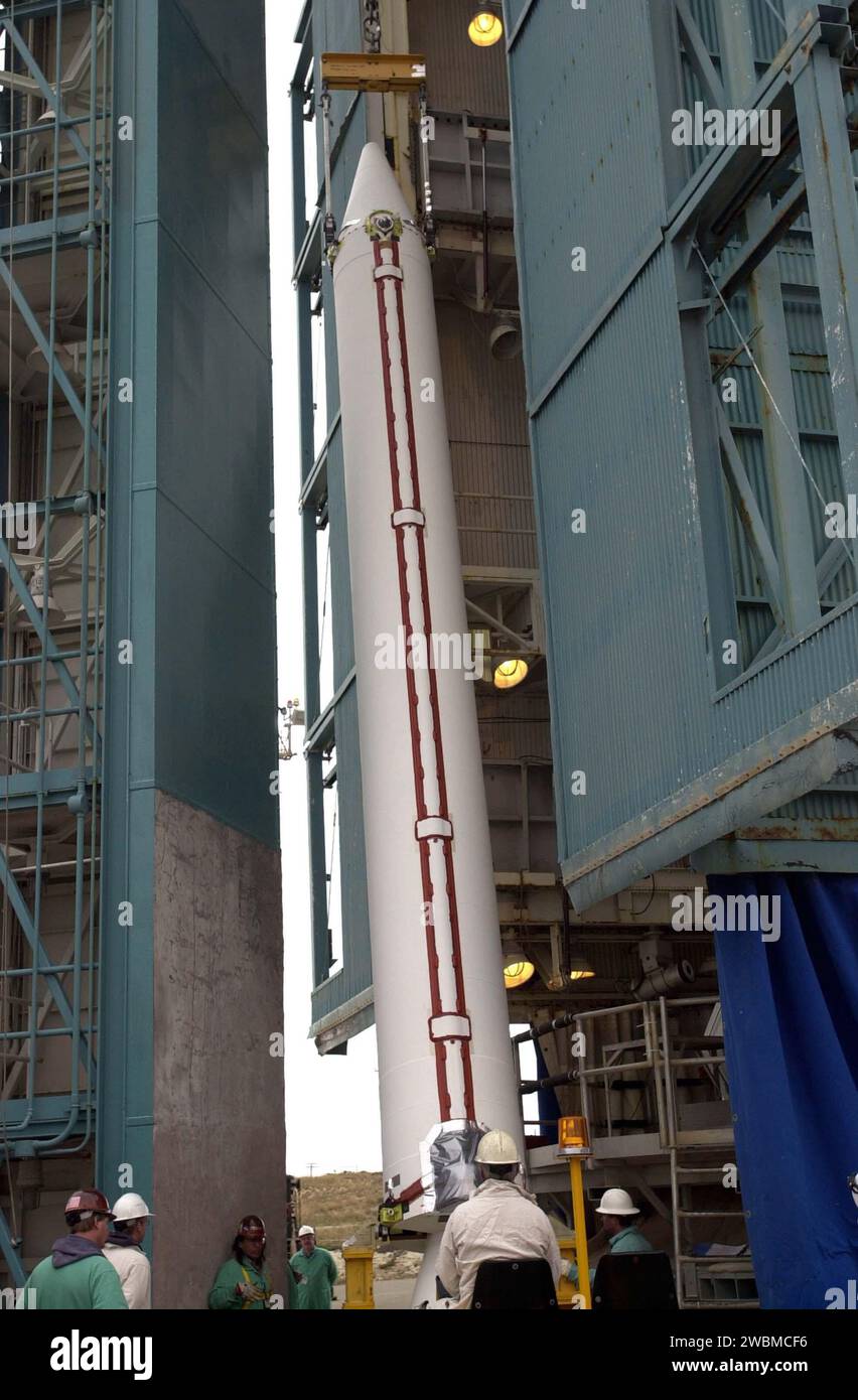 VANDENBERG AIR FORCE BASE, CALIF. - One of four Solid Rocket Boosters ...