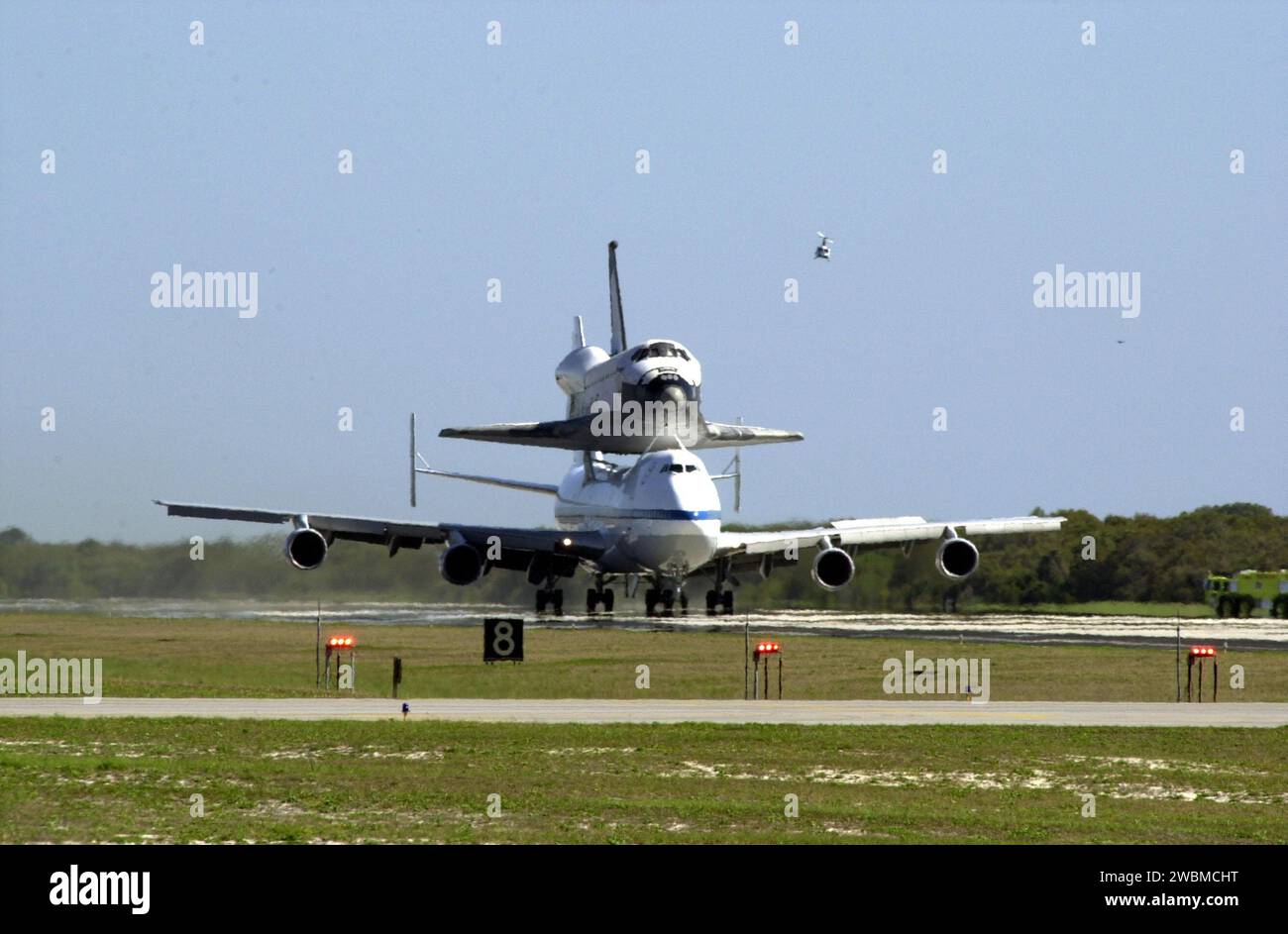 KENNEDY SPACE CENTER, FLA. -- The orbiter Columbia, atop a Shuttle ...