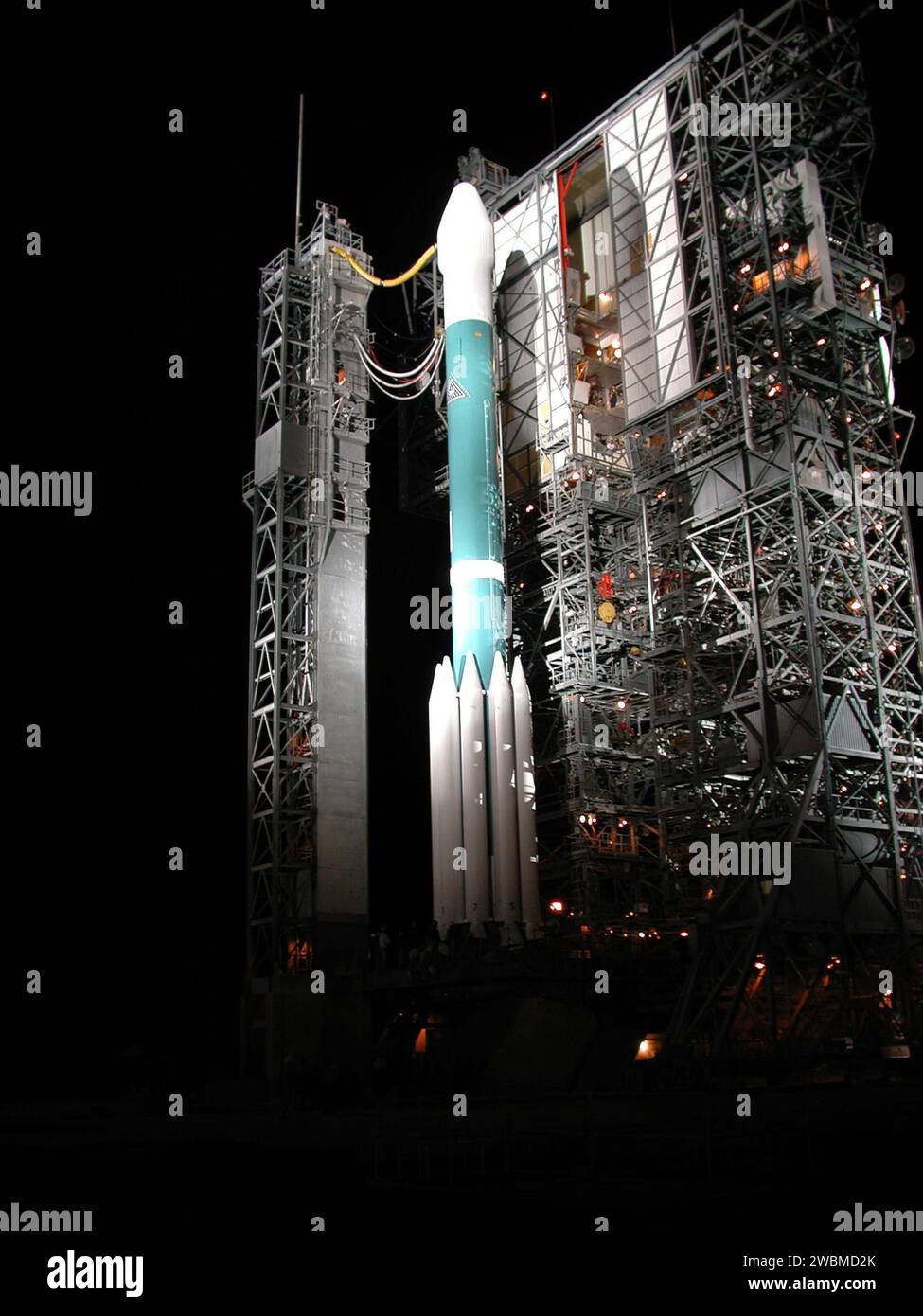 On Launch Complex 17, Cape Canaveral Air Force Station, the tower pulls ...