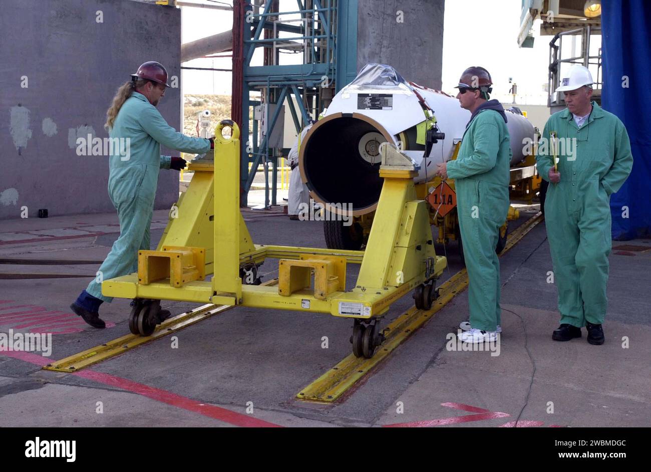 VANDENBERG AIR FORCE BASE, CALIF. - Another Solid Rocket Booster arrives on NASA Space Launch ...