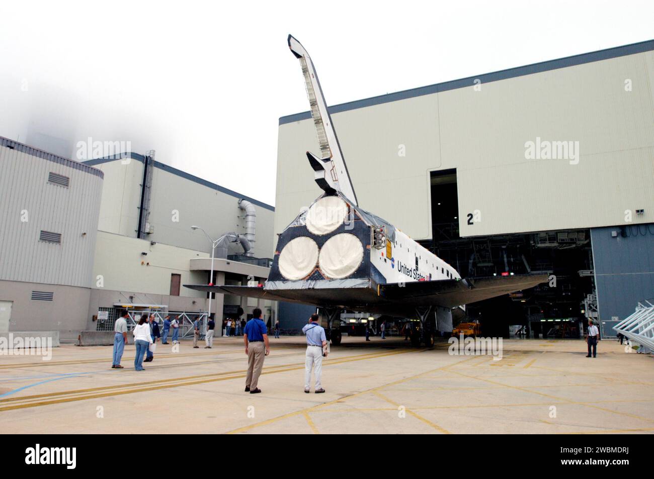 The Space Shuttle Endeavour is moved from the Orbiter Processing ...