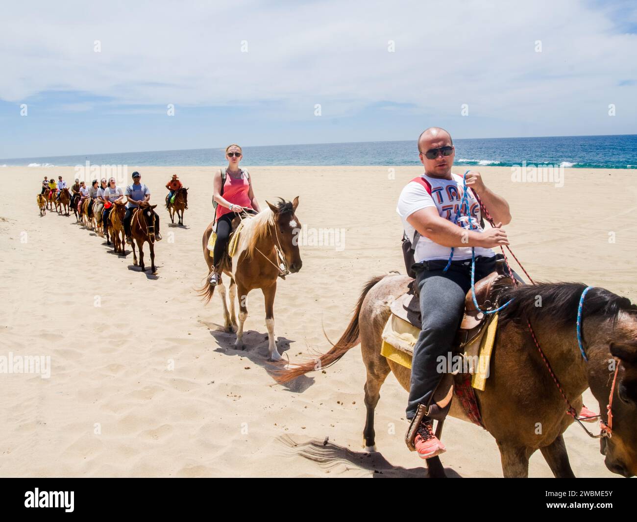Horseback riding on the beach in Cabo San Lucas, Mexico Stock Photo - Alamy