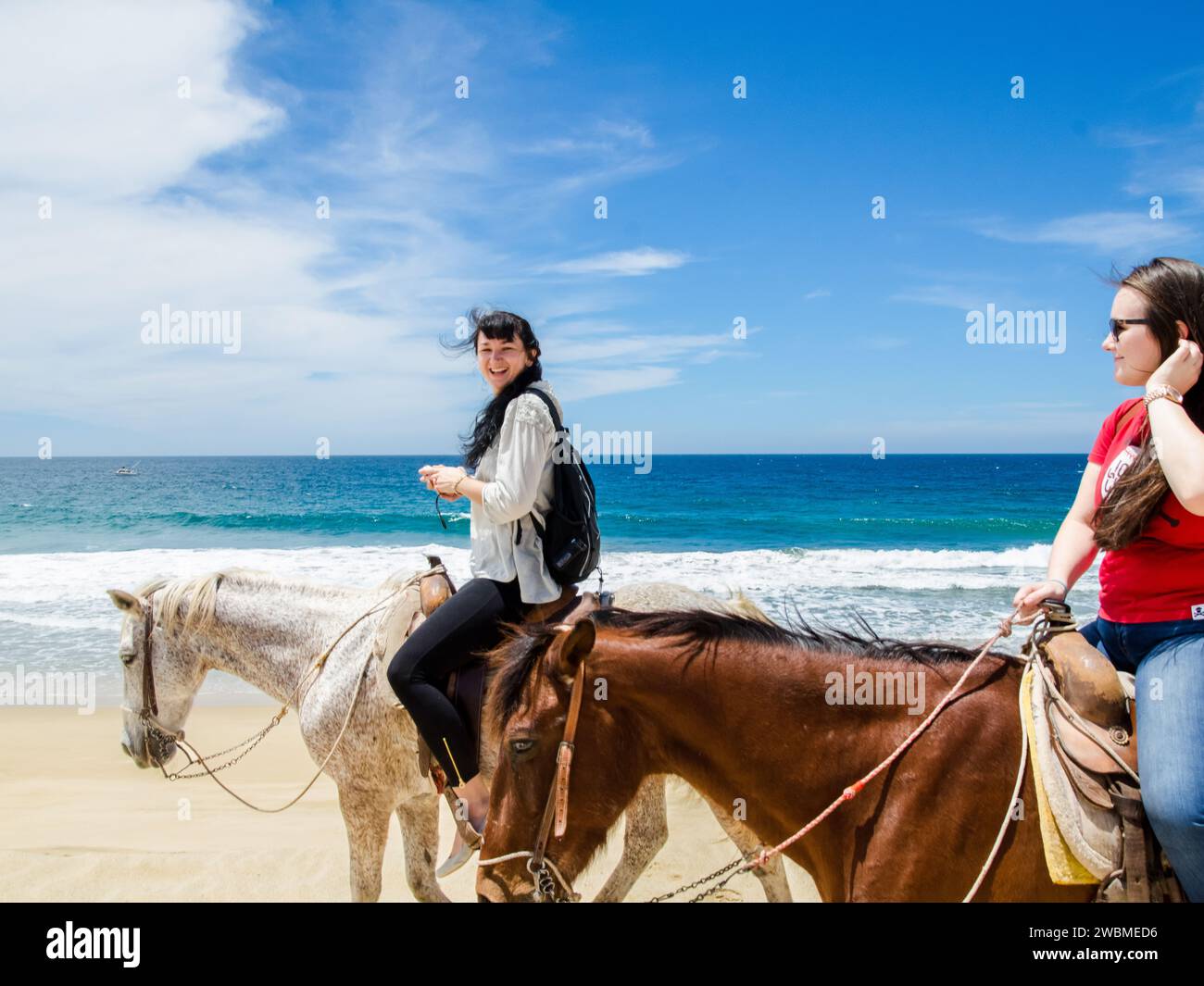 Horseback riding on the beach in Cabo San Lucas, Mexico Stock Photo - Alamy