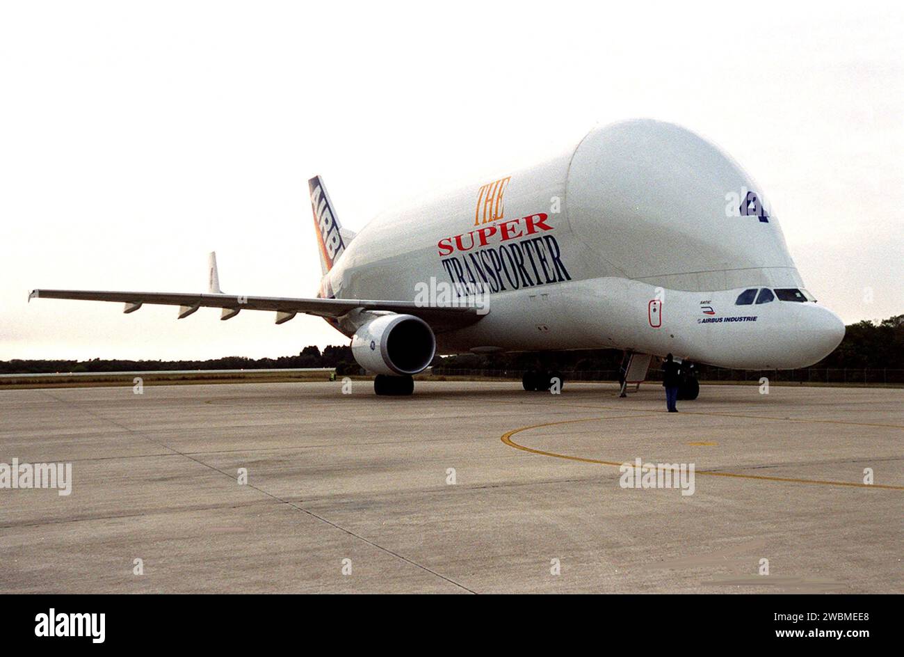 An Airbus “Beluga” air cargo plane, The Super Transporter, taxis onto ...