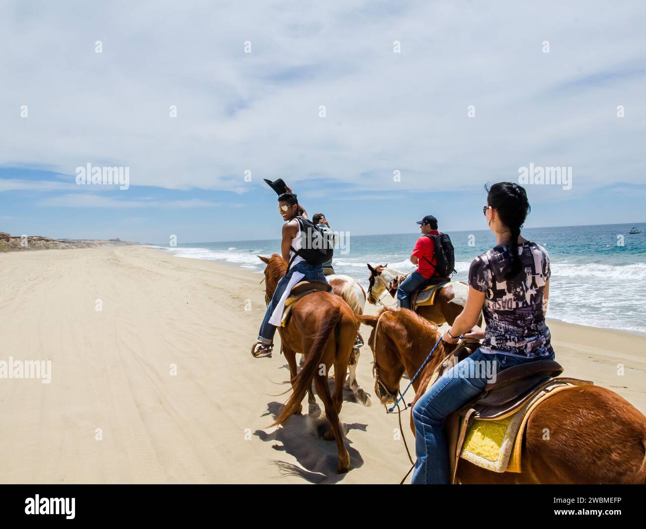 Horseback riding on the beach in Cabo San Lucas, Mexico Stock Photo - Alamy