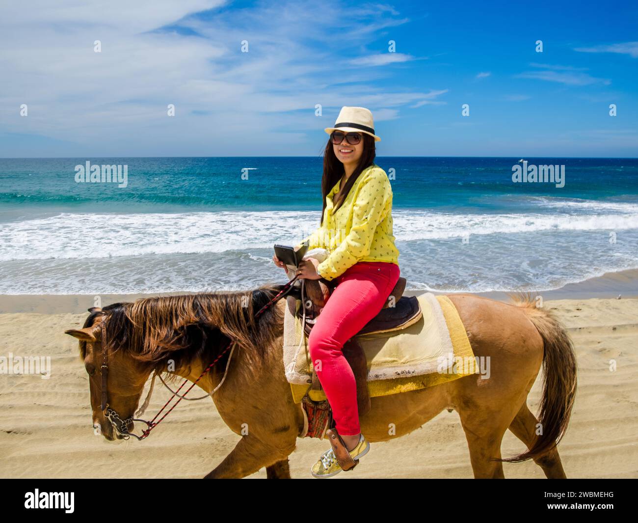Horseback riding on the beach in Cabo San Lucas, Mexico Stock Photo - Alamy