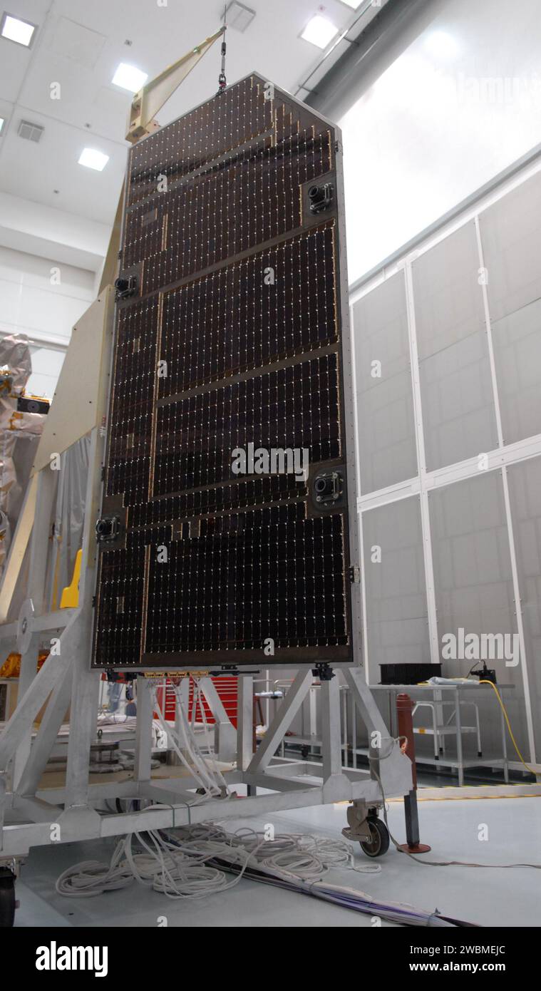 CAPE CANAVERAL, Fla. – Inspection is under way of the solar arrays for ...