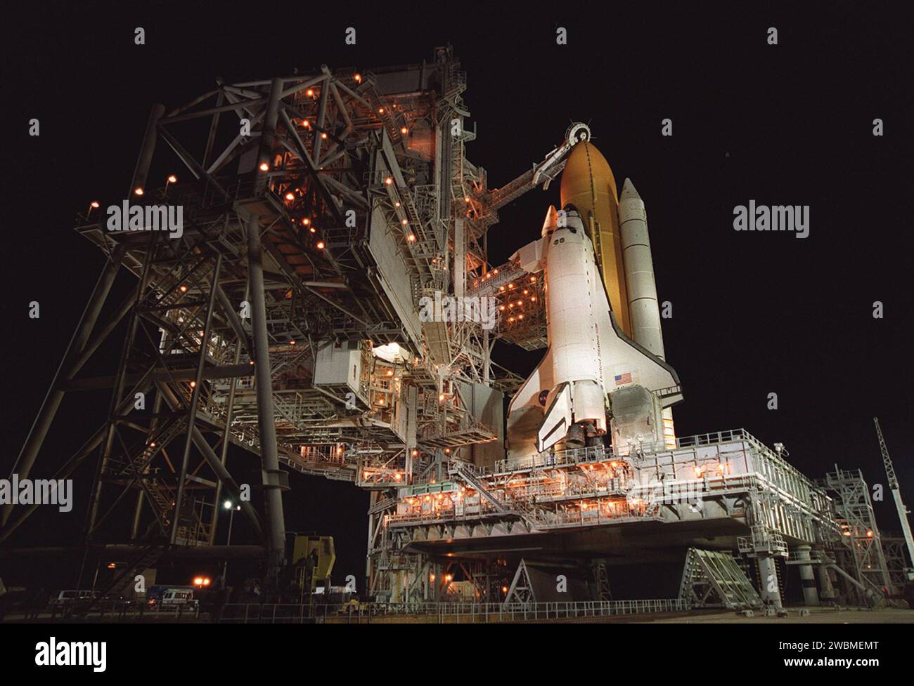 Space Shuttle Atlantis is revealed after rollback of the Rotating ...
