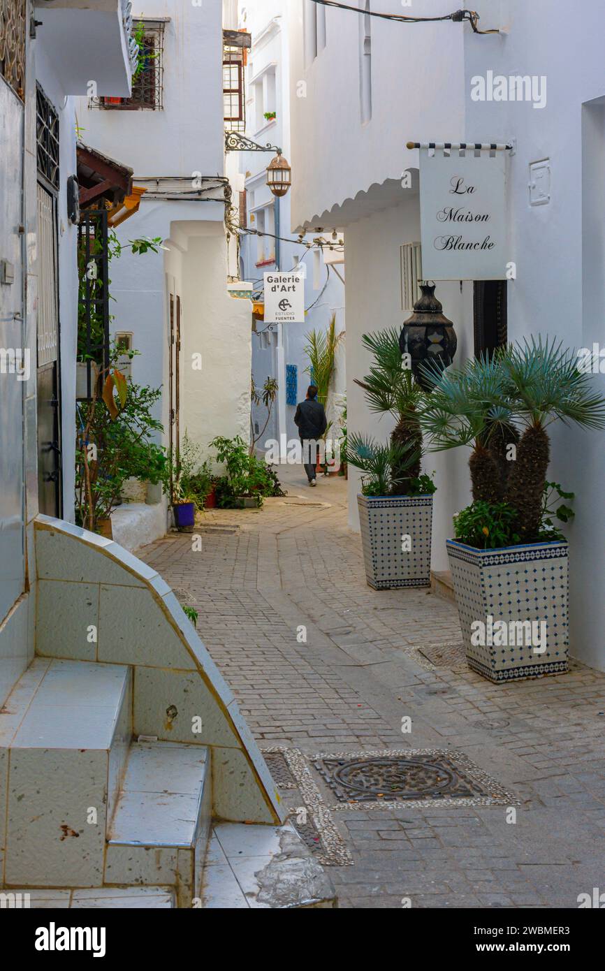 Tangier, Morocco. October 15th, 2022 - Business and art shops, Ahmed ...
