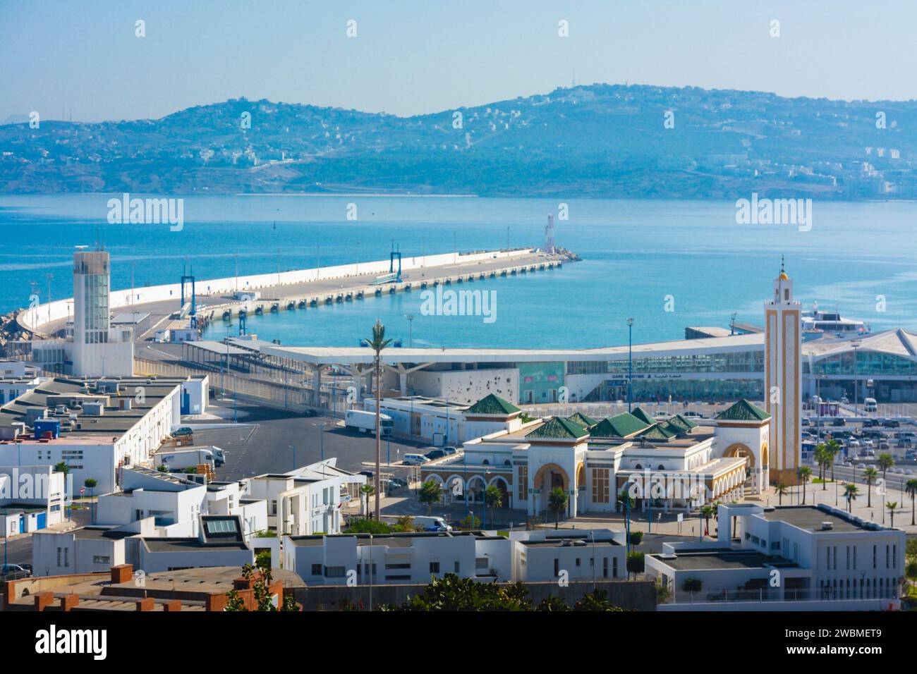 Tangier, Morocco. October 15th, 2022 - Port Mosque, in front of the ...