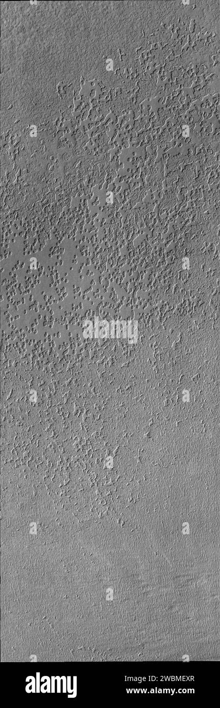 This image from NASA's Mars Odyssey is of the south polar surface ...
