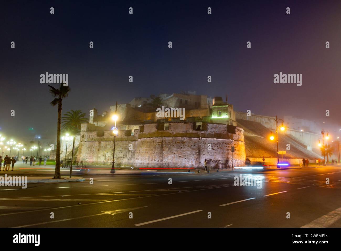 Tangier, Morocco. October 15th, 2022 - Night image of Dar El-Barudla ...