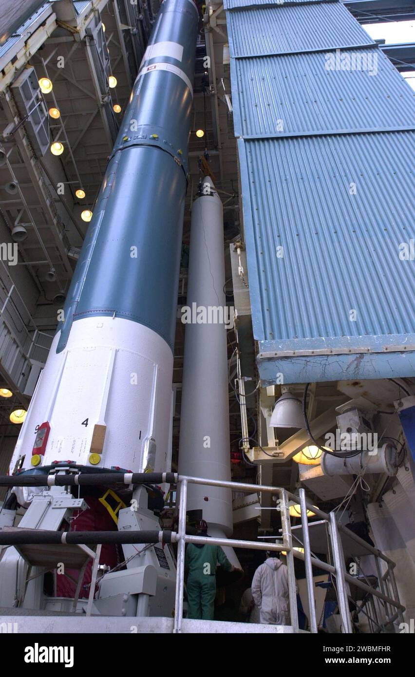 At Vandenberg Air Force Base, NASA prepares a Boeing Delta II rocket ...