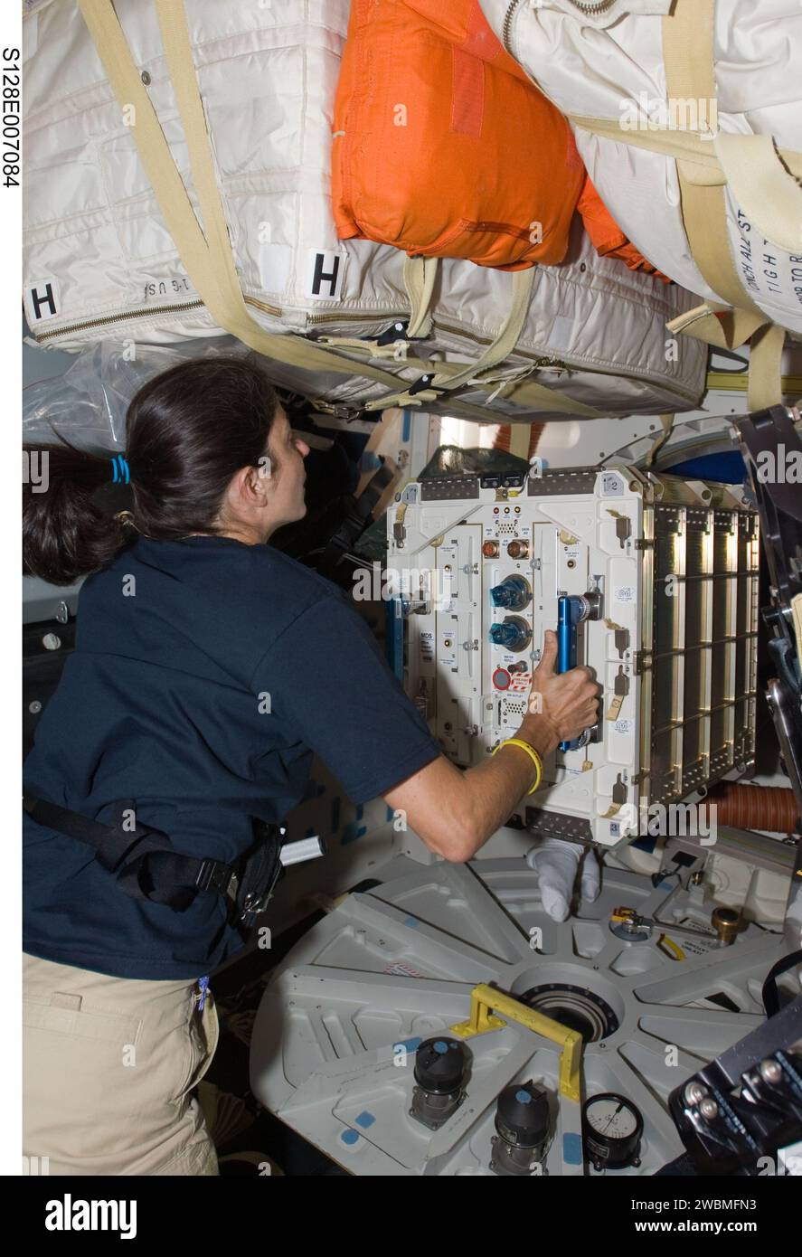 S128-E-007084 (31 Aug. 2009) --- Astronaut Nicole Stott, Expedition 20 ...