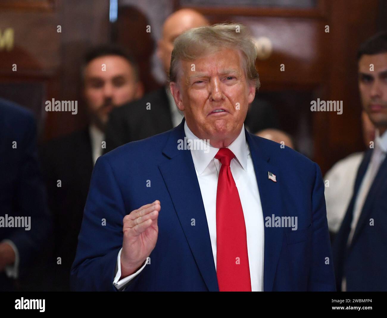 New York, New York, USA. 11th Jan, 2024. Former President Donald Trump ...