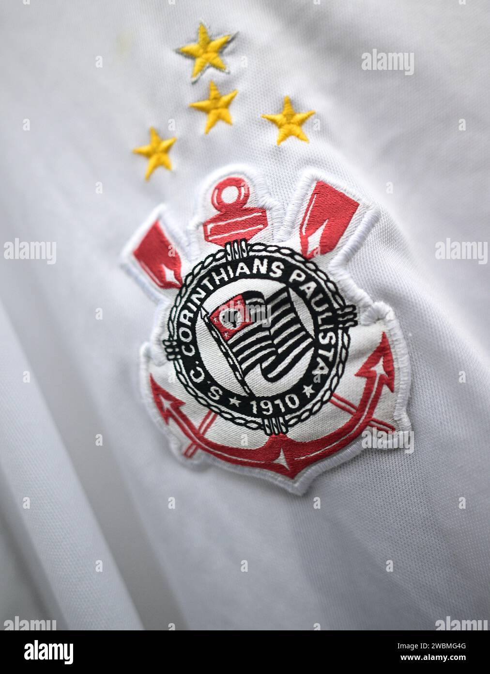 Close up of Crest of Corinthians, Football Club on shirt, jersey from ...