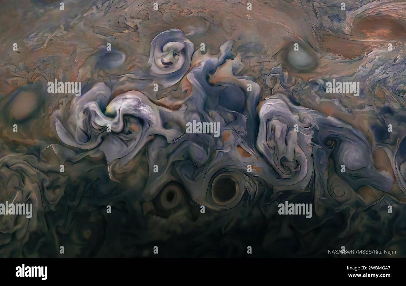 Images from the Juno spacecraft's visible-light amera JunoCam are ...