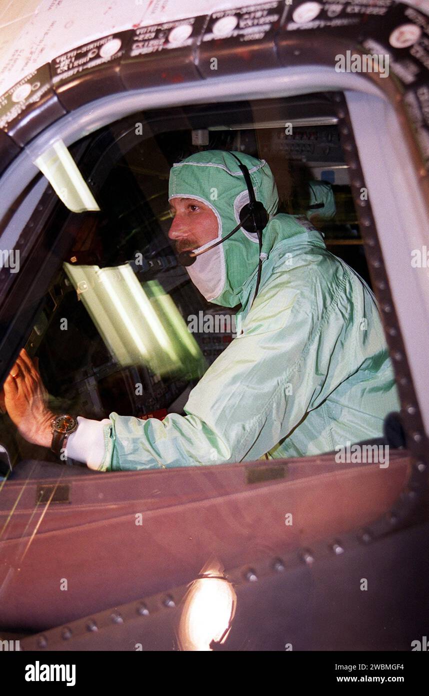 During a CEIT at Kennedy Space Center, STS-100 crew, including ...
