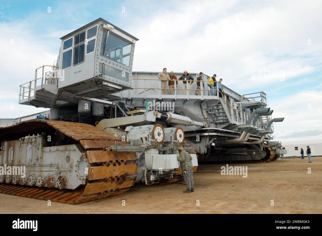 KENNEDY SPACE CENTER, FLA. - The newly shod Crawler Transporter is ...