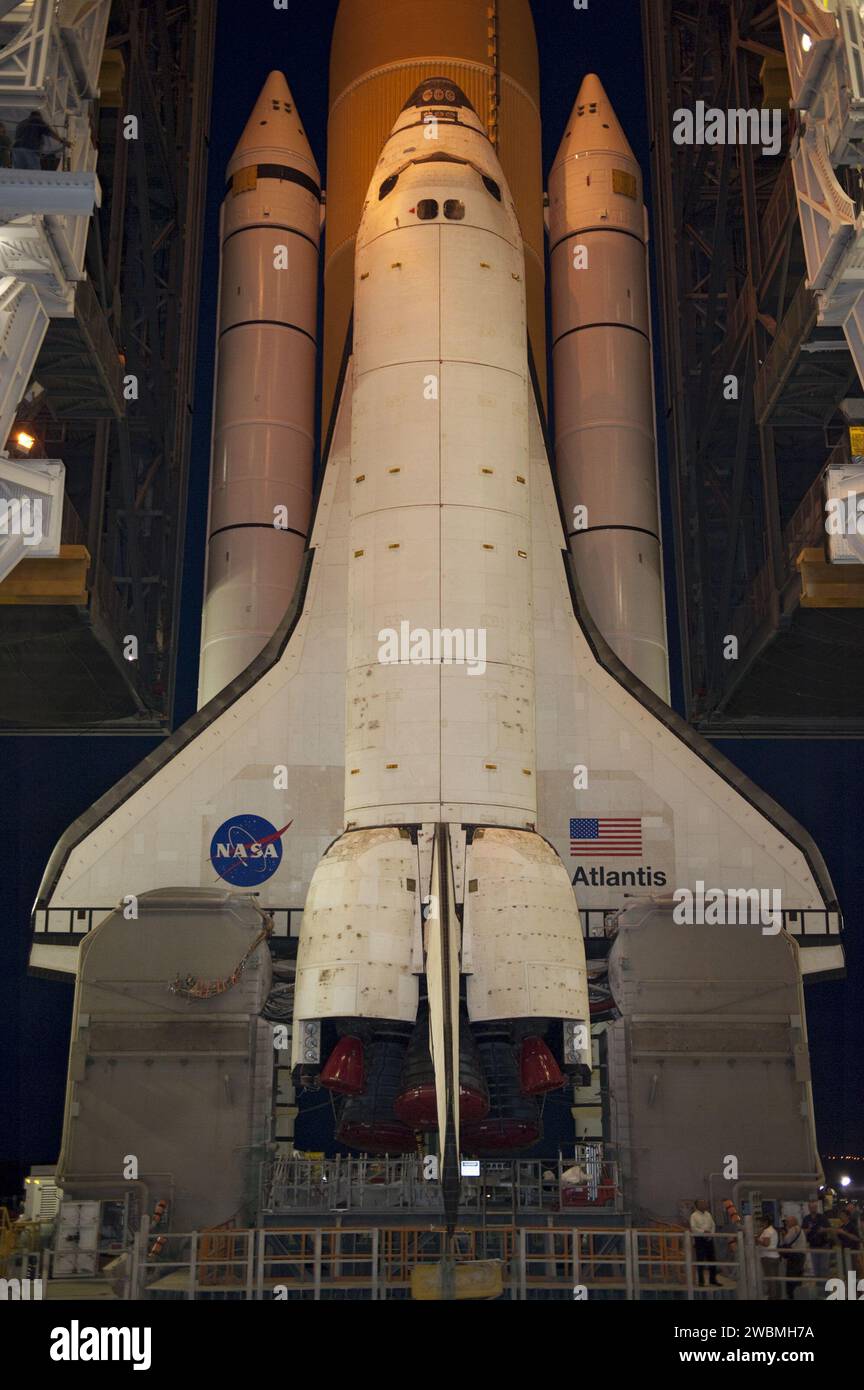 CAPE CANAVERAL, Fla. -- Space shuttle Atlantis, attached to its ...