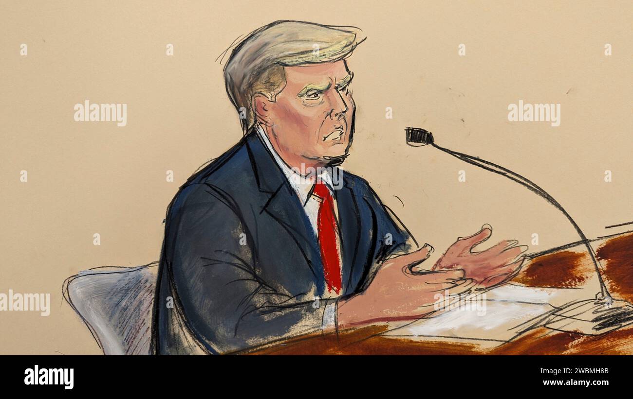 Former President Donald Trump speaks from the defense table to Judge ...