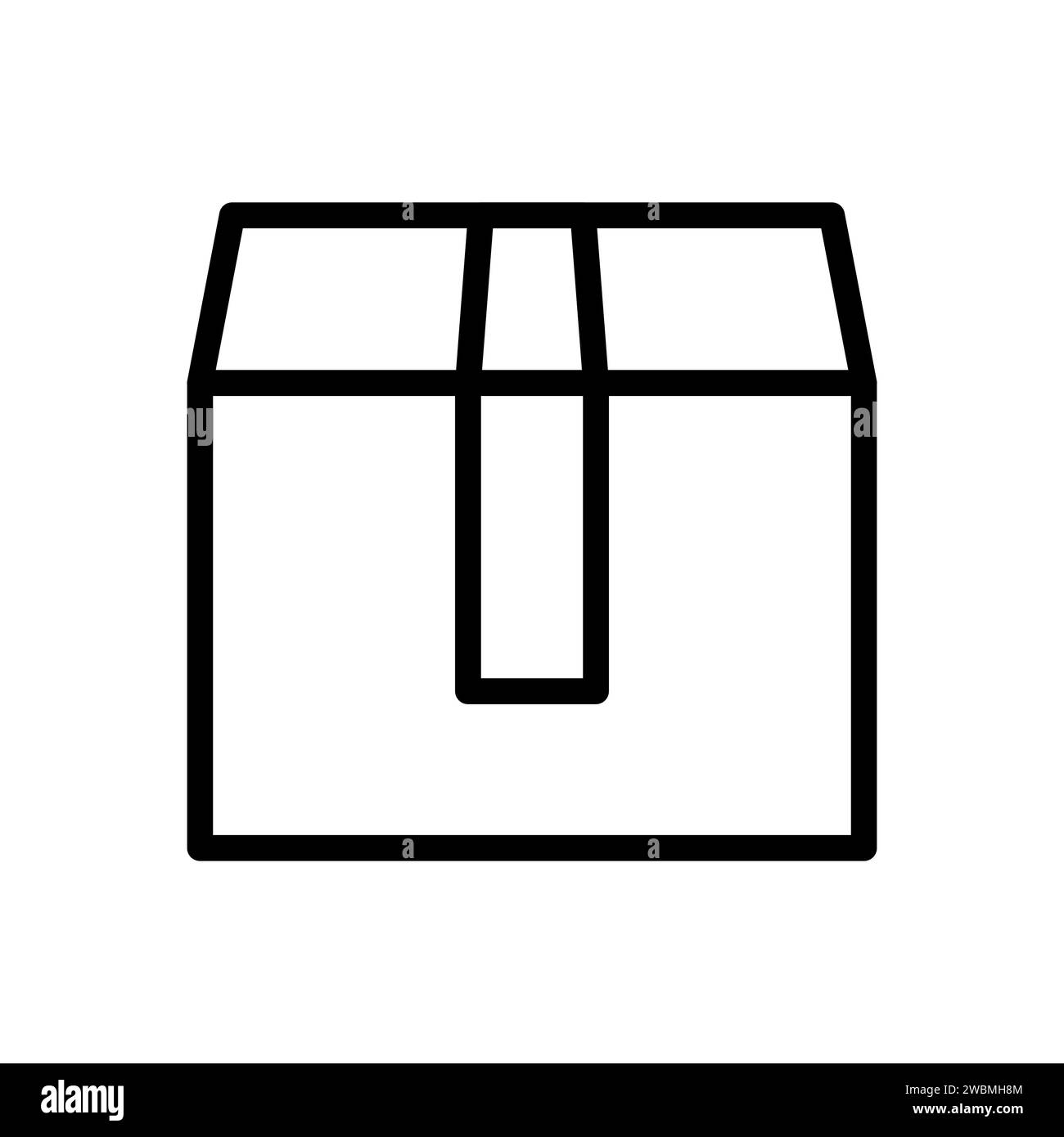 Vector line icon courier package isolated on white background Stock ...