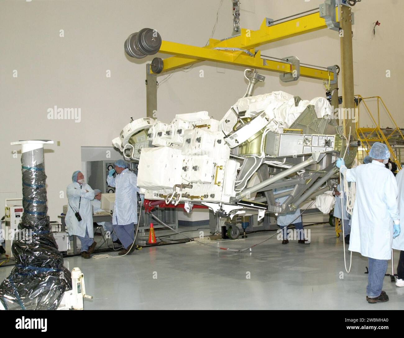 At Kennedy Space Center, the Mobile Base System was lifted in the Space ...