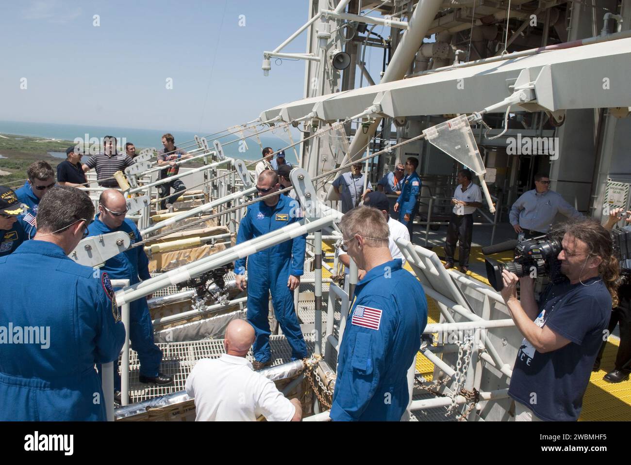 CAPE CANAVERAL, Fla. - On Launch Pad 39A at NASA's Kennedy Space Center ...