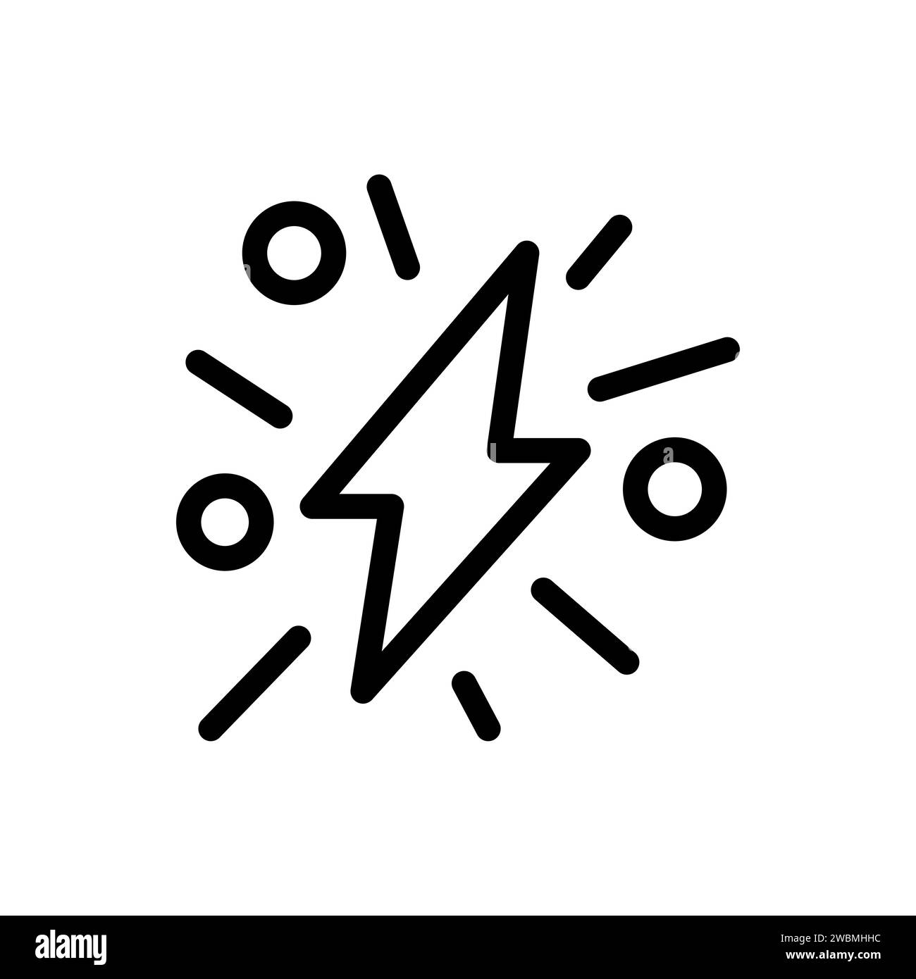 Vector line icon energy power isolated on white background Stock Vector ...