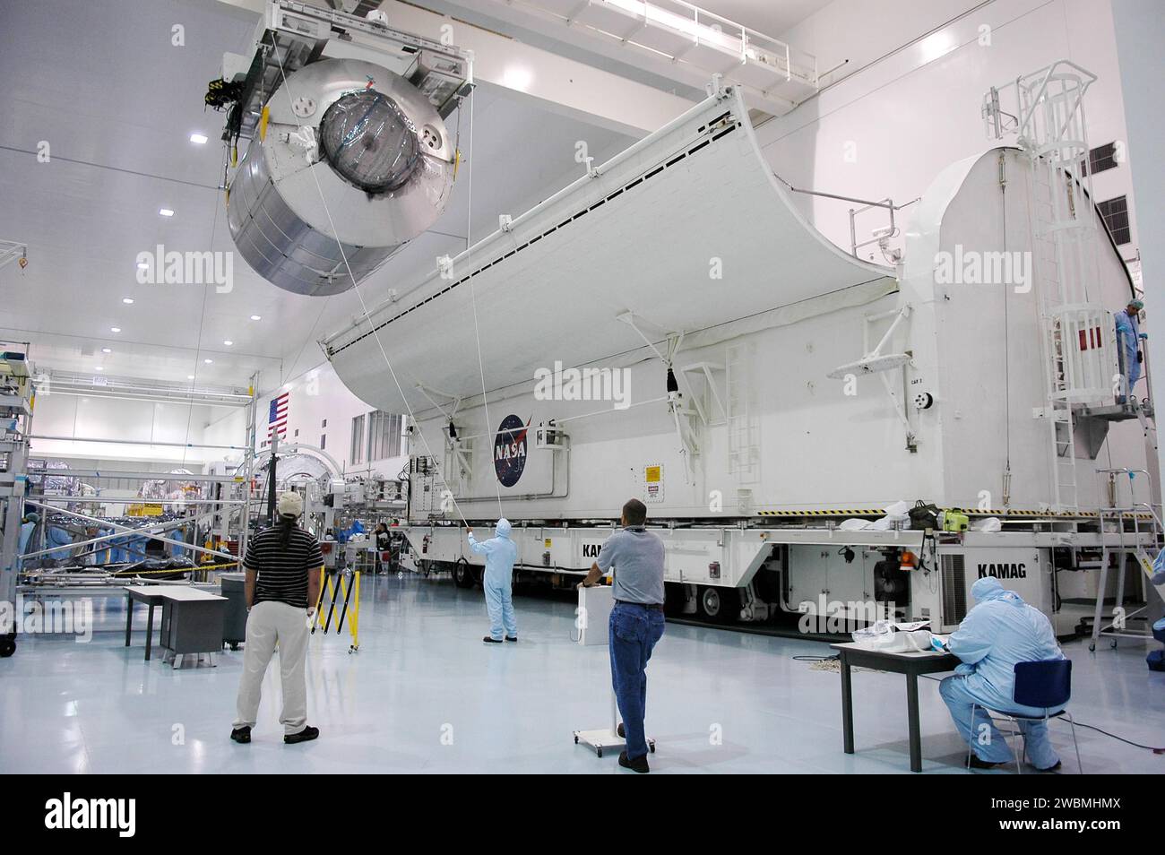 The Multi-Purpose Logistics Module Raffaello is lifted from its Payload ...