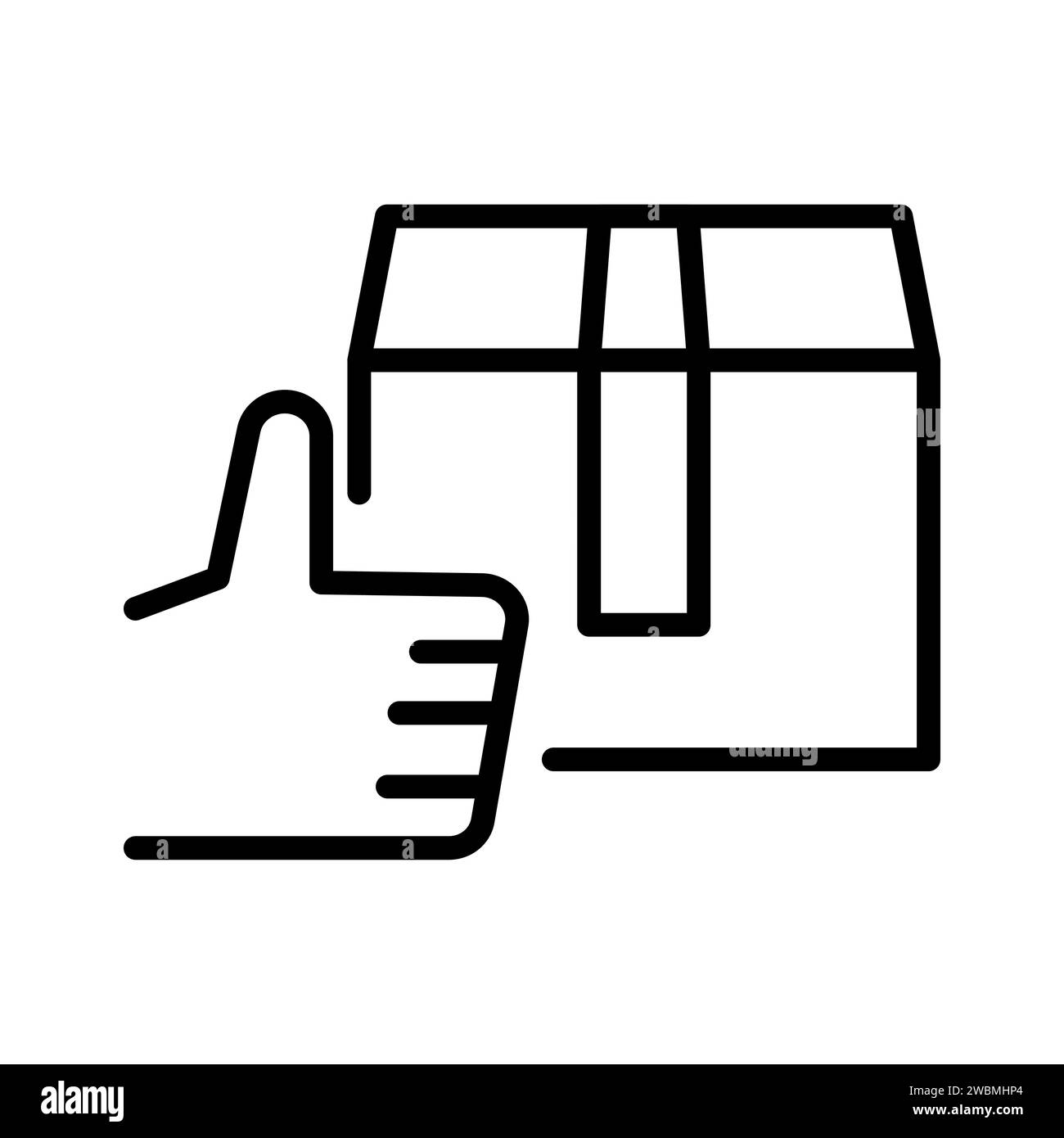 Vector line icon product quality, thumbs up isolated on white ...