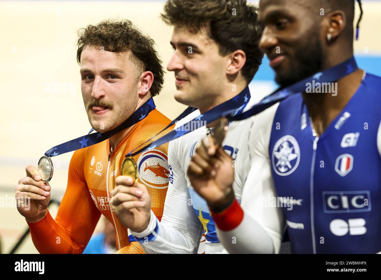 APELDOORN - Winner Matteo Banchi ITA amidst Daan Kool (NED) (second ...