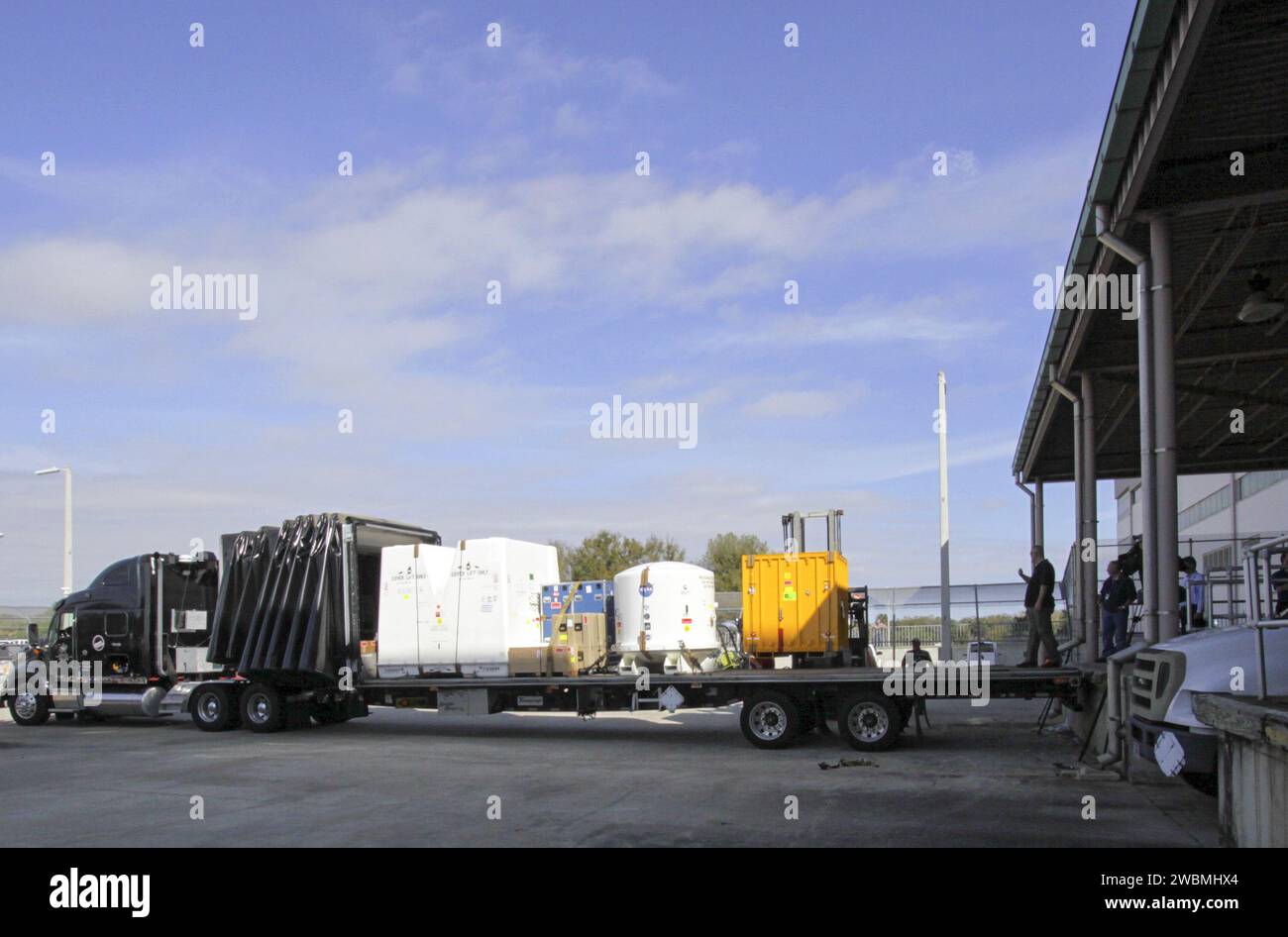 CAPE CANAVERAL, Fla. -- Payload shipping containers that hold the ...